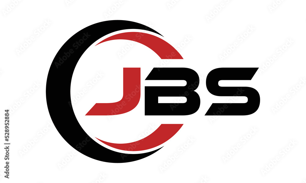 JBS three letter swoosh logo design vector template | monogram logo ...