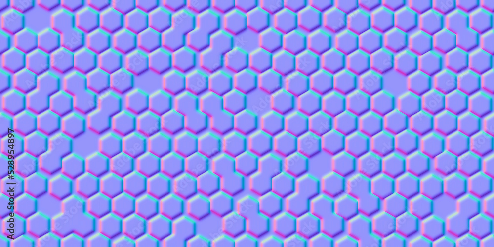 Ilustracja Stock: Normal map of uneven honeycomb simple seamless ... Ilustracja Stock: Normal map of uneven honeycomb simple seamless ...