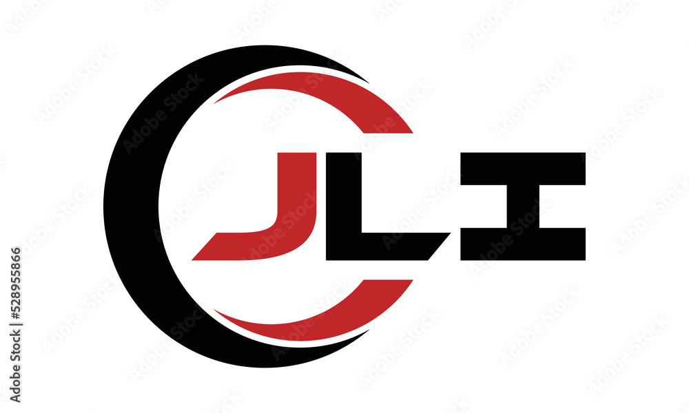 JLI three letter swoosh logo design vector template | monogram logo ...