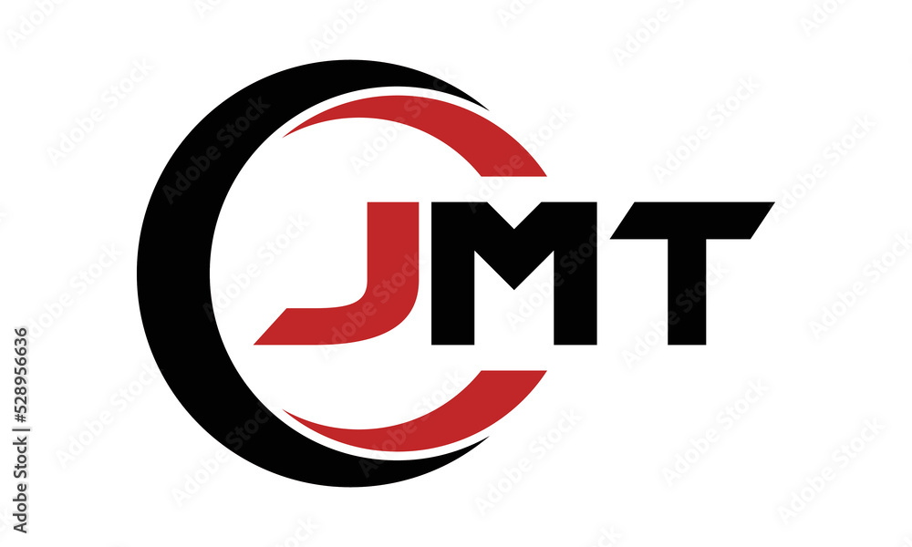 JMT three letter swoosh logo design vector template | monogram logo ...