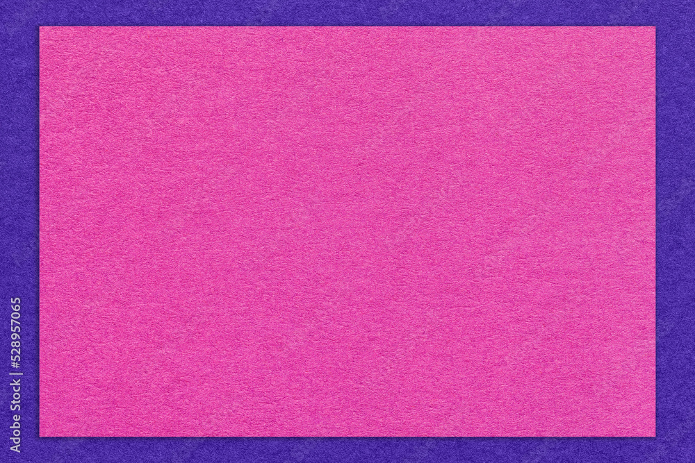 Texture of craft magenta color paper background with navy blue border ...
