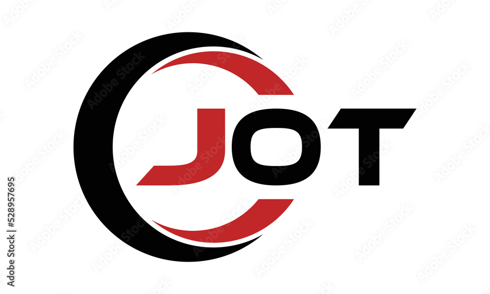 JOT three letter swoosh logo design vector template | monogram logo ...