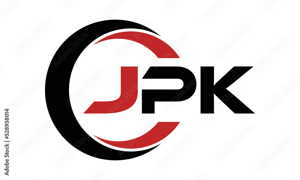 JPK three letter swoosh logo design vector template | monogram logo ...