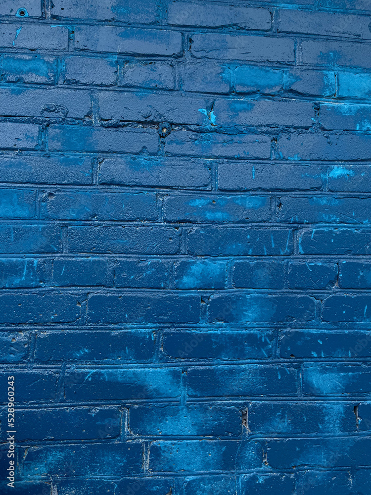 Blue brick wall background , blue brick texture Stock Photo | Adobe Stock