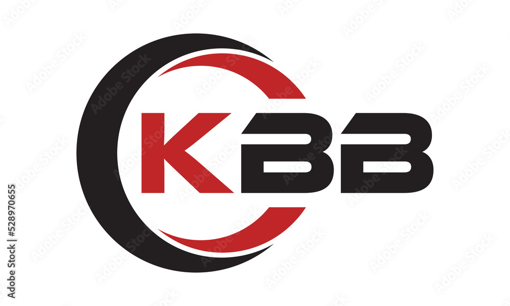 KBB three letter swoosh logo design vector template | monogram logo ...