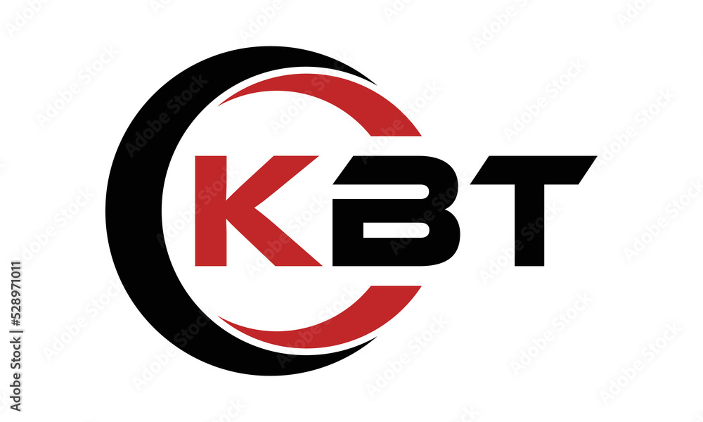 KBT three letter swoosh logo design vector template | monogram logo ...