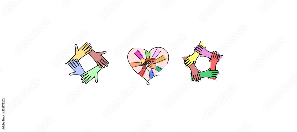 Vecteur Stock The concept of inclusion and diversity. Symbols, signs ...
