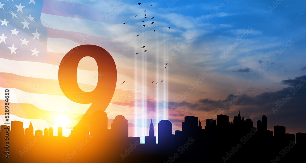 September 11 Tribute In Light Art Installation in the Lower Manhattan ...