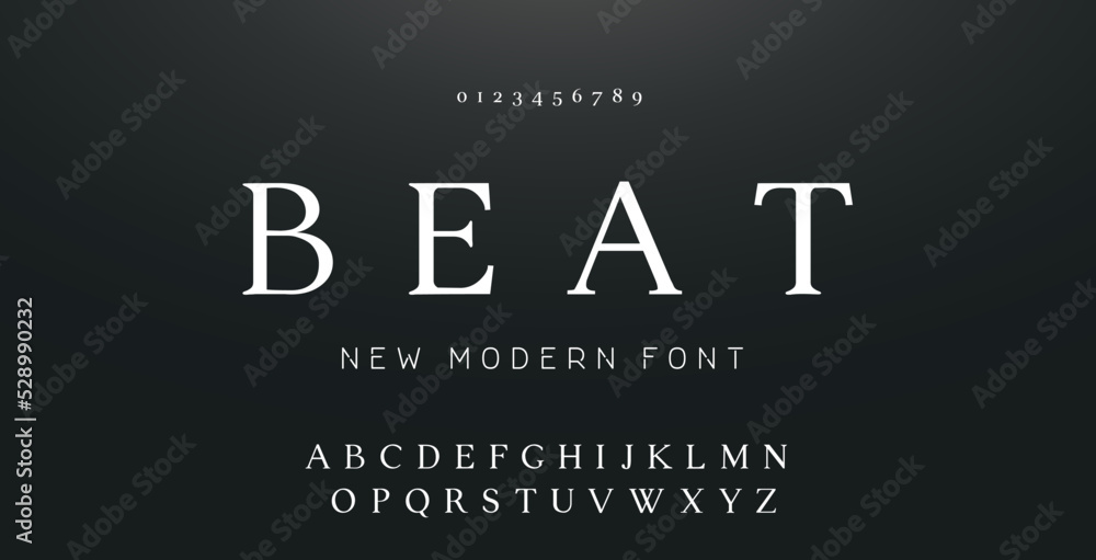 Vecteur Stock BEAT Sports minimal tech font letter set. Luxury vector ...