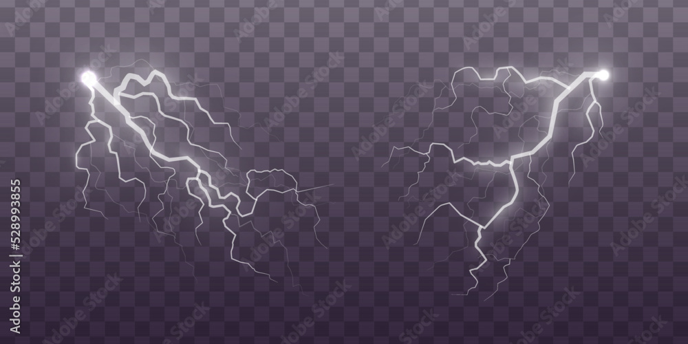 Lightning and thunder, glow and sparkle. Light and shine, abstract ...