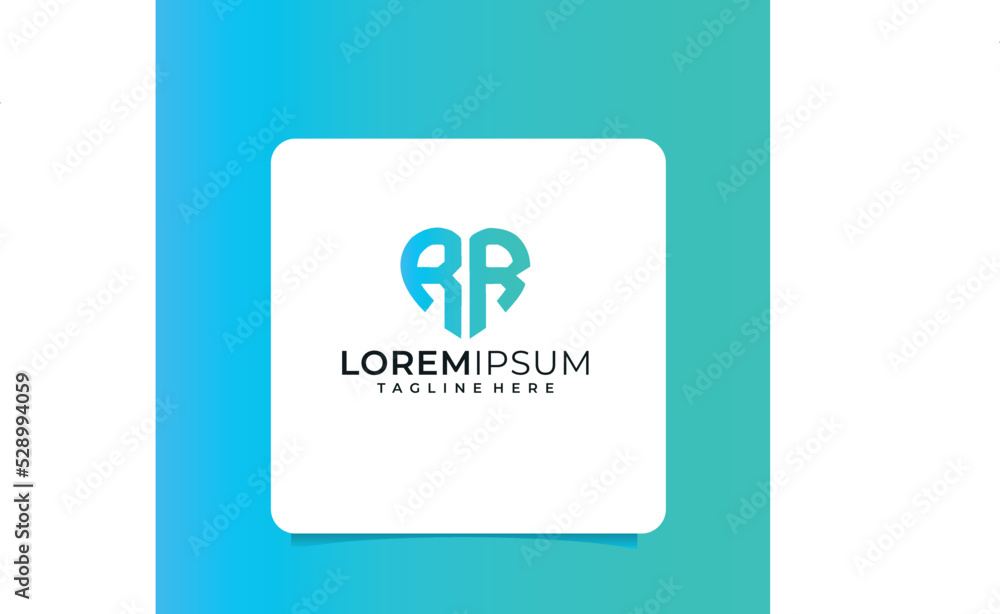 rr letter design for logo and icon.az typography for technology ...