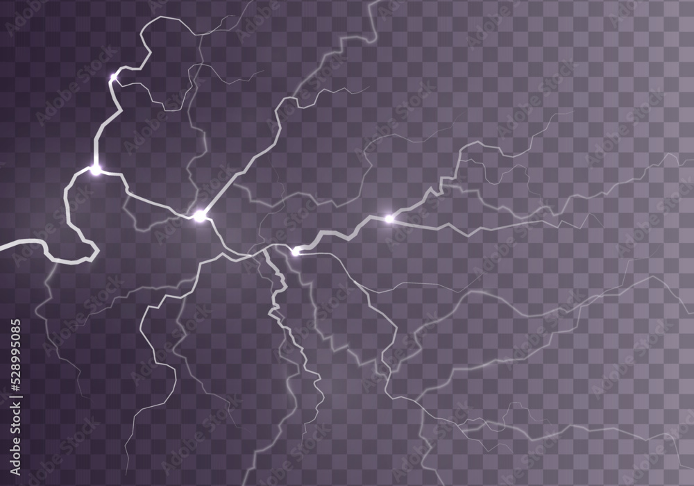 Lightning and thunder, glow and sparkle. Light and shine, abstract ...