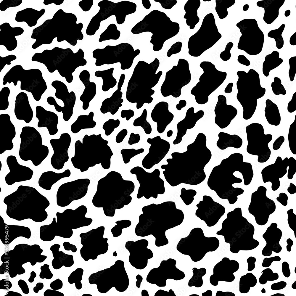 Animal background. Cow Hide, Holstein cattle texture. Mammals Fur. Print skin. Predator ...