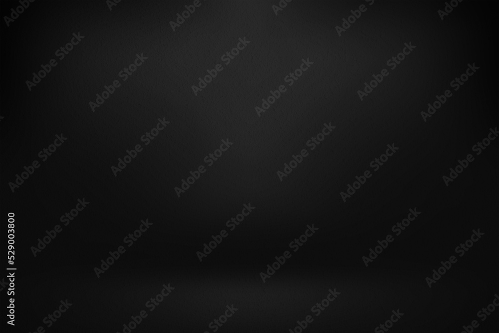 Simple black realistic background for product or text backdrop design ...