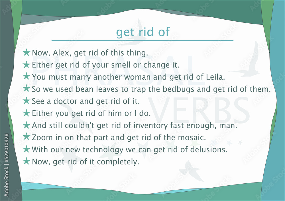 Photo & Art Print learning english - phrasal verbs - get rid of, ugurmuldur