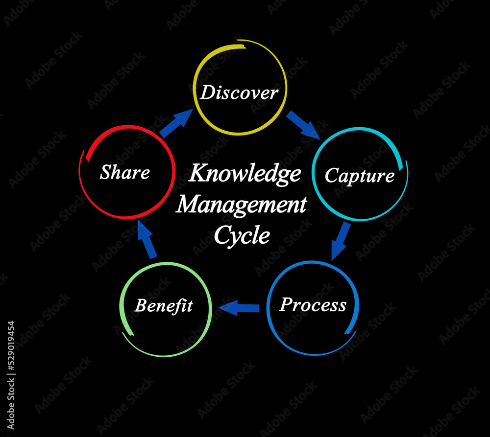 Components of Knowledge Management Cycle Stock Illustration | Adobe Stock Components of Knowledge Management Cycle Stock Illustration | Adobe Stock