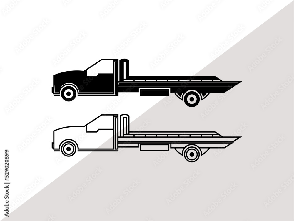 Rollback Truck Svg Tow Truck Svg Cut File For Silhouette Tow Truck Svg File Svg Eps Png