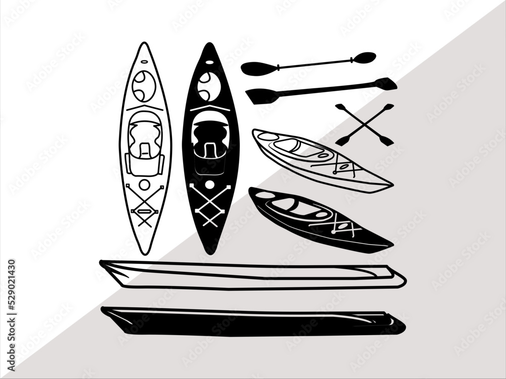 Kayak SVG, Kayak Paddle SVG, Sport Outdoor SVG, Rowing Svg, Kayak ...
