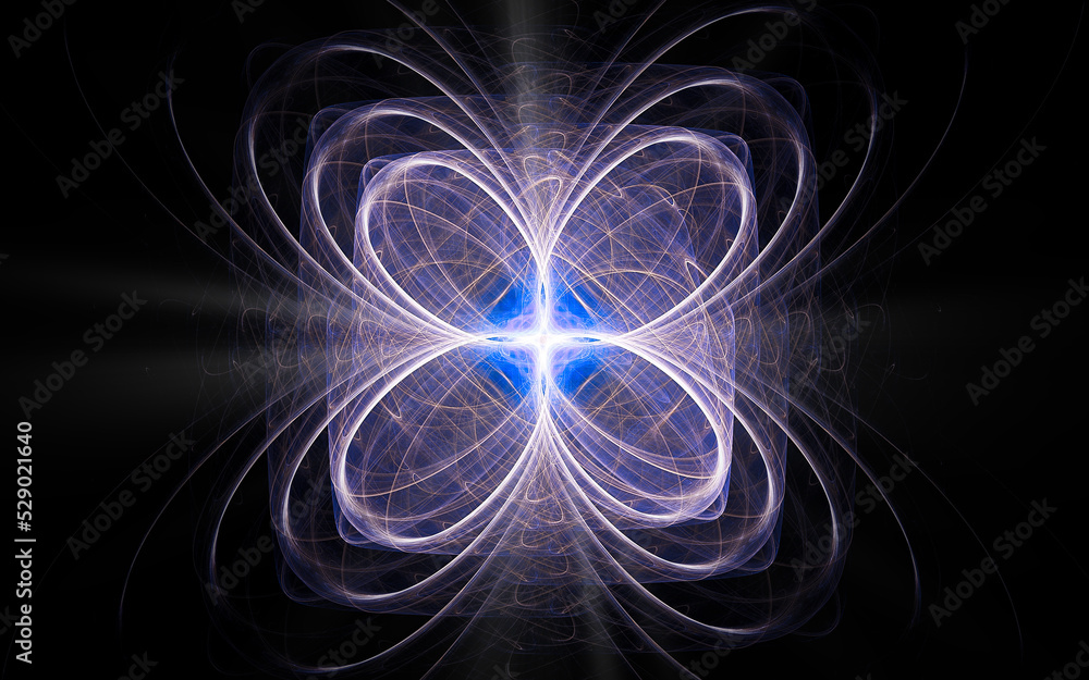 abstract illustration of a computer generated fantastic flower of ...