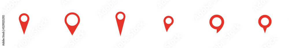 Conjunto de iconos de ubicación. Concepto de localización, destino o ...