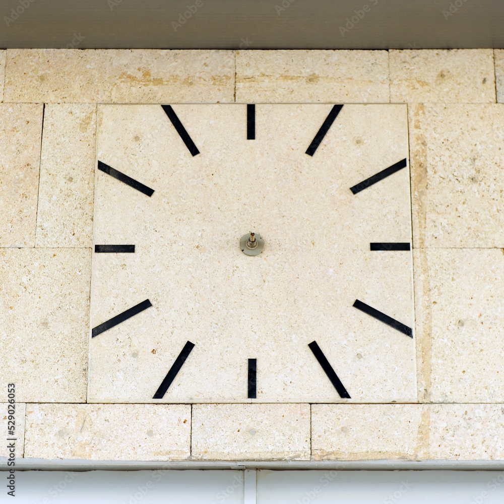 Reloj sin manecillas. Concepto del paso del tiempo. Sin hora. Tiempo ...