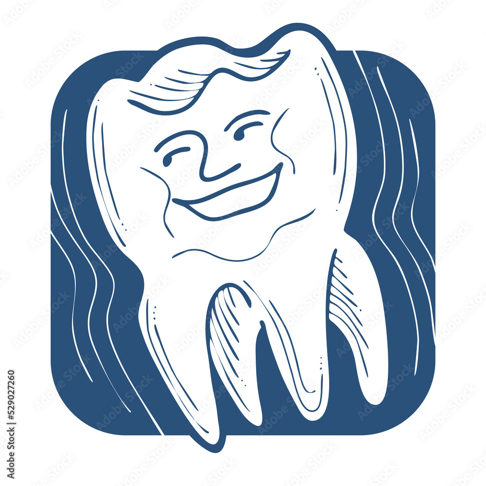 Root tooth cartoon character with problem and solution. Dental care for ...