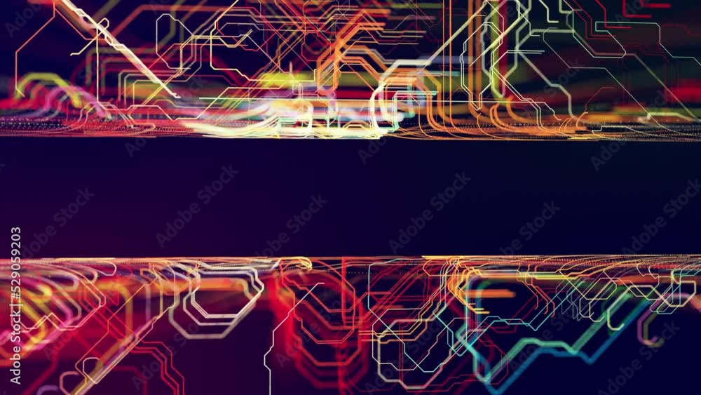 info concept lines, nodes, copy space. vj loop hologram abstract ...