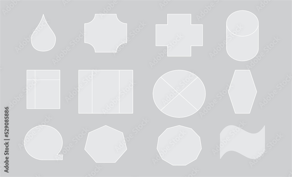 Gray abstract background with geometric shapes. Trendy backgrounds with ...