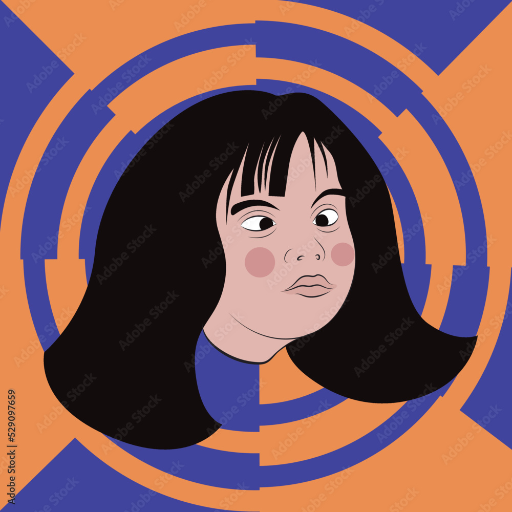 Distraction face meme, old hairstyle. Stock Vector | Adobe Stock