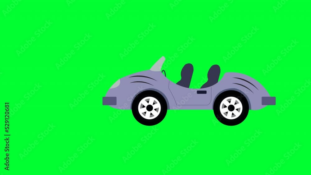 Luxury colorful Car Green screen Animation. Remove Green color and Use ...