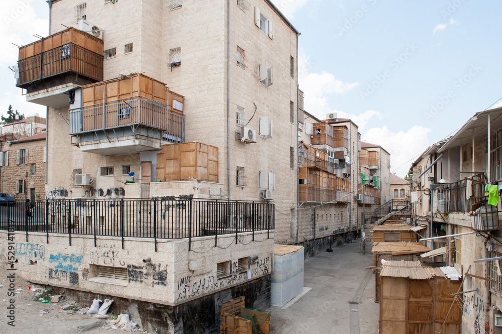 During the Jewish holiday of Sukkot, Jews construct a sukkah, which ...