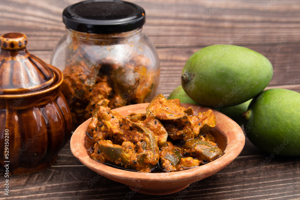 Mango Pickle Also Called Aam Ka Achar, Sookha Kairi, Chatpata Loncha Is ...