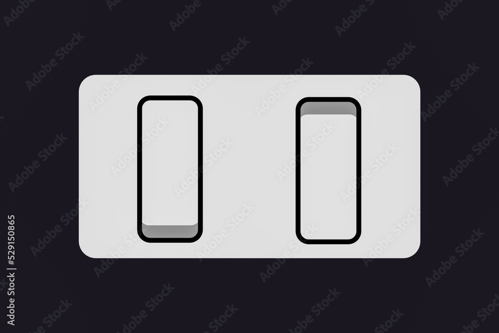 Electrical switches concept. Technological buttons concept. Powerful ...