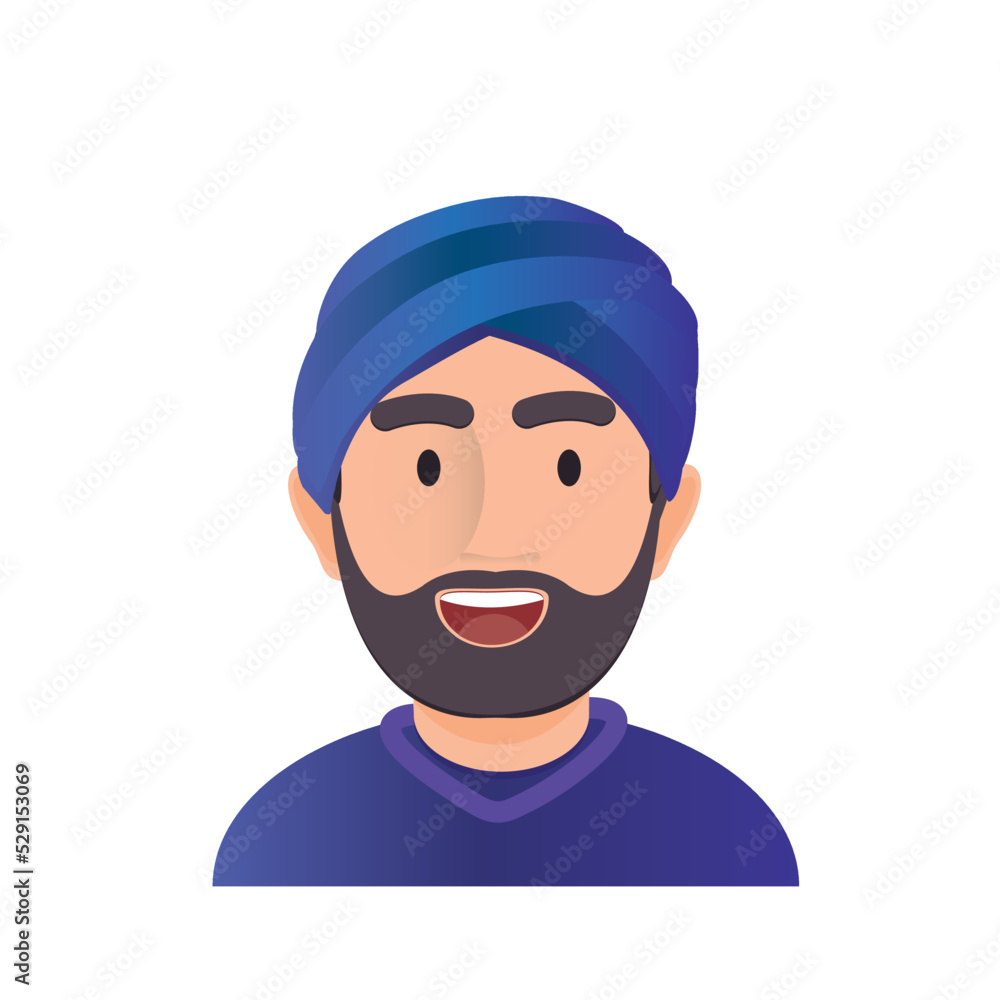 Emoji for men. Emoji-style face. vector illustration. Talking person of ...