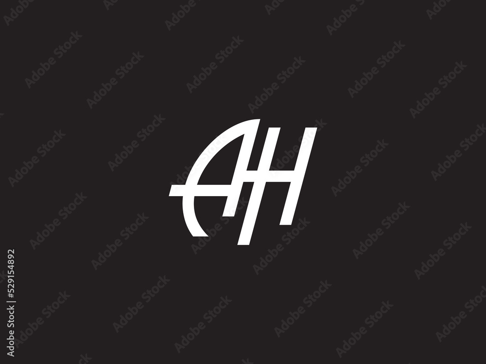 Abstract AH Logo Icon, Creative Ah ha Logo Letter Vector Image Design ...