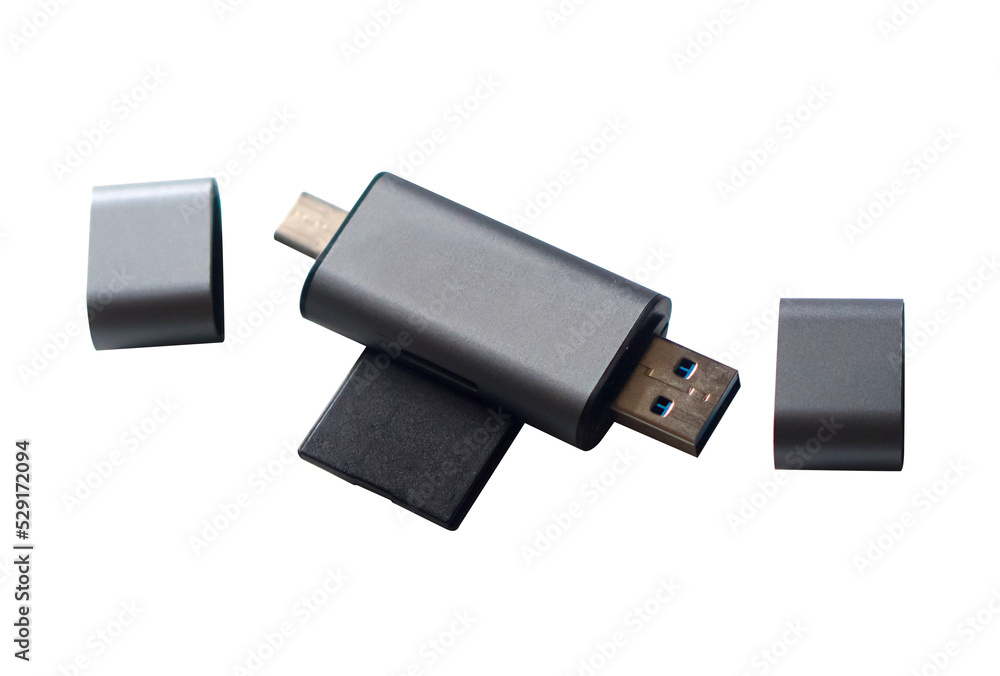 Image of Card Reader OTG Type-C USB 3.0 2in1 for all types of ...