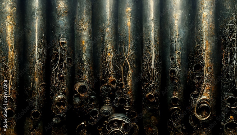 dark, rotten, infested alien wall texture Stock Illustration | Adobe Stock