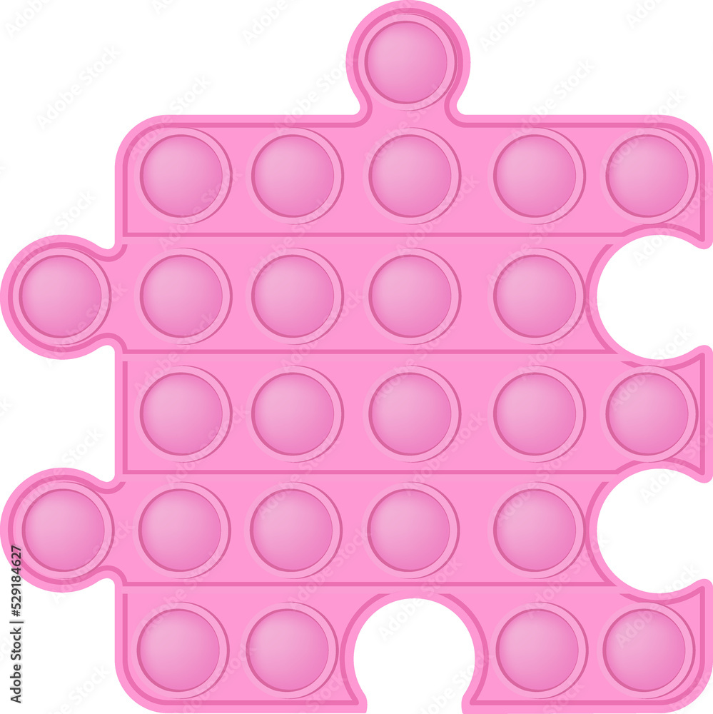 Pink Popit shape - puzzle. Pop it a trendy pastel fidget toys ...
