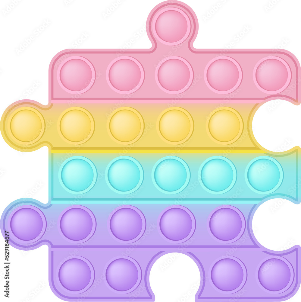 Popit figure puzzle as a fashionable silicon toy for fidgets. Addictive ...