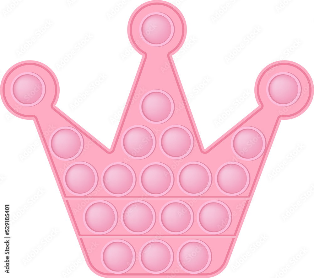 Pop it soft pink crown for a Valentines day as a fashionable silicon ...