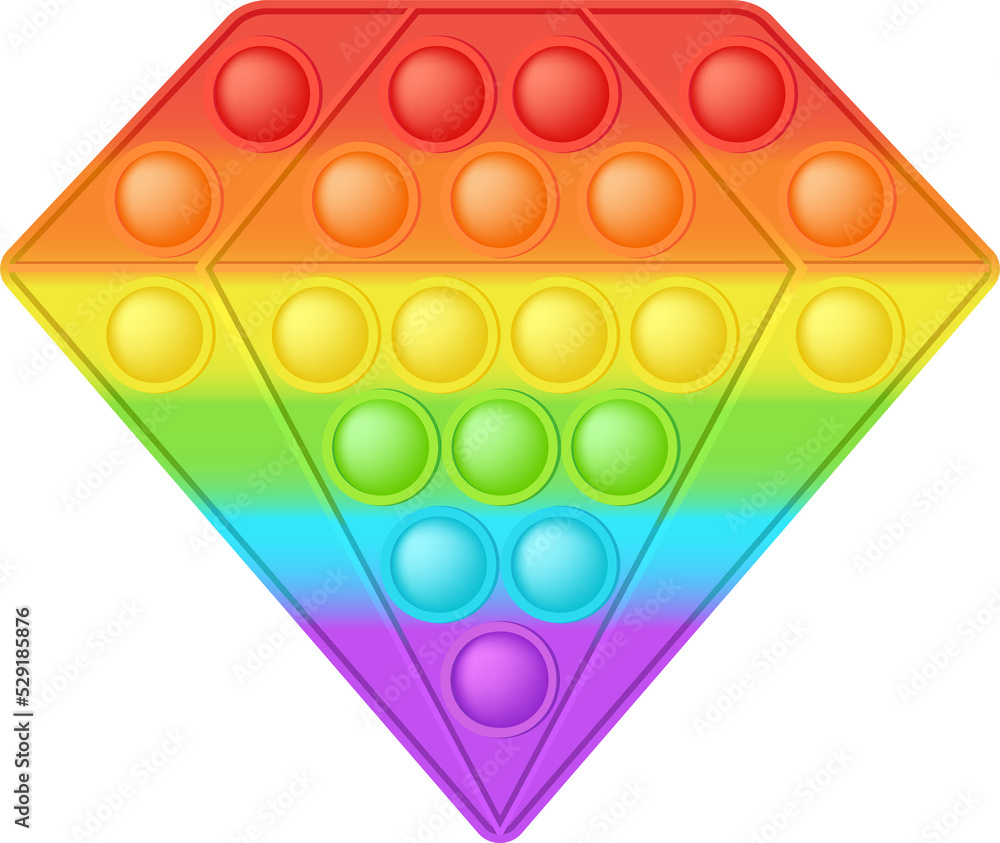 Popit figure gemstone as a fashionable silicon toy for fidgets ...