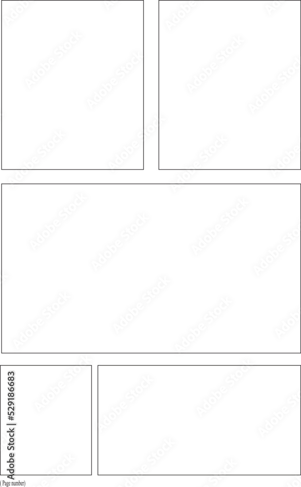 Comic backgrounds. Manga, pop art backdrops in frames 2 panel and 5 ...