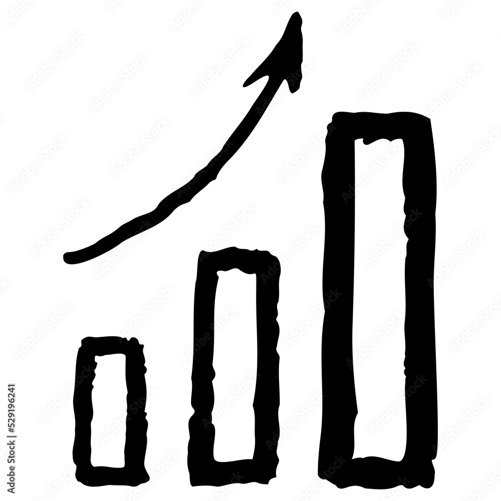 Logo company. Increasing data diagram Stock Vector | Adobe Stock