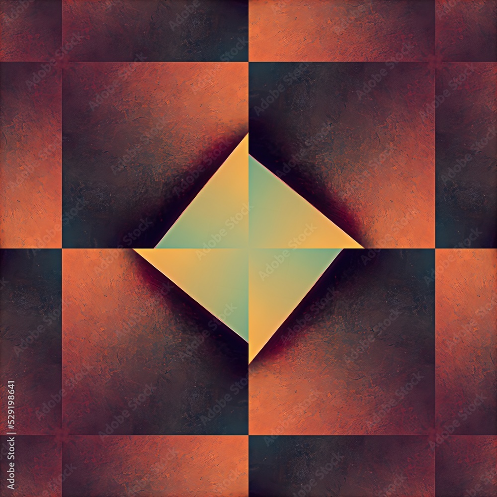 Retro gradient of square and triangle shapes nestled together in a ...