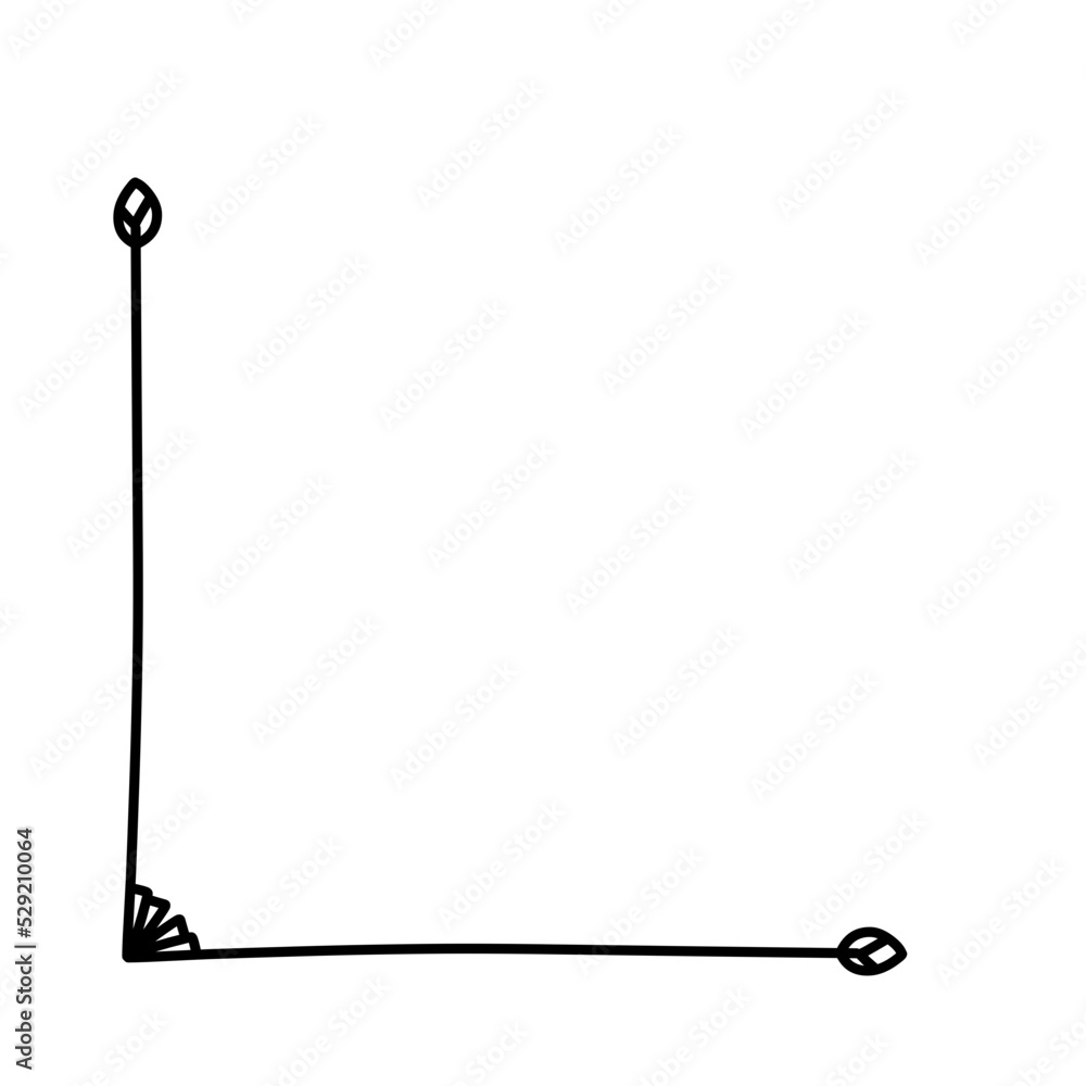 hand drawn corner border Stock Vector | Adobe Stock
