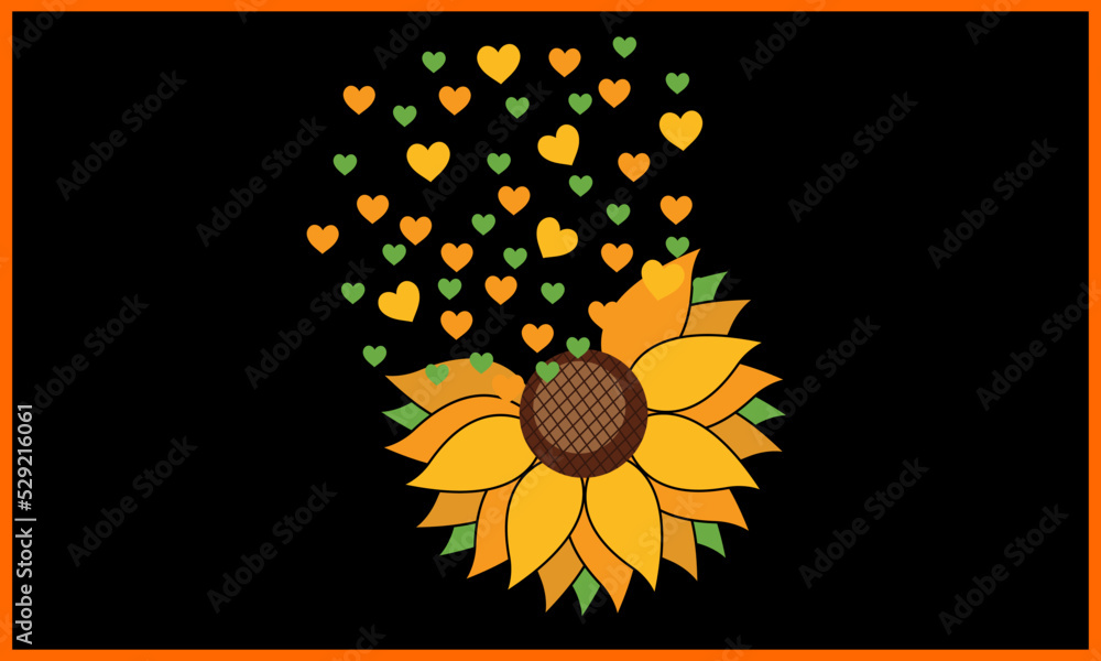 Sunflower SVG Printable Vector Illustration. Stock Vector | Adobe Stock