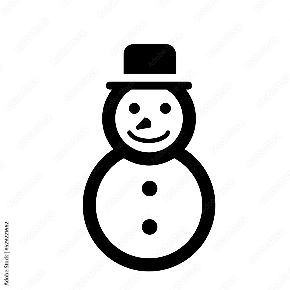 snowman icon symbol sign vector illustration logo template Isolated for ...