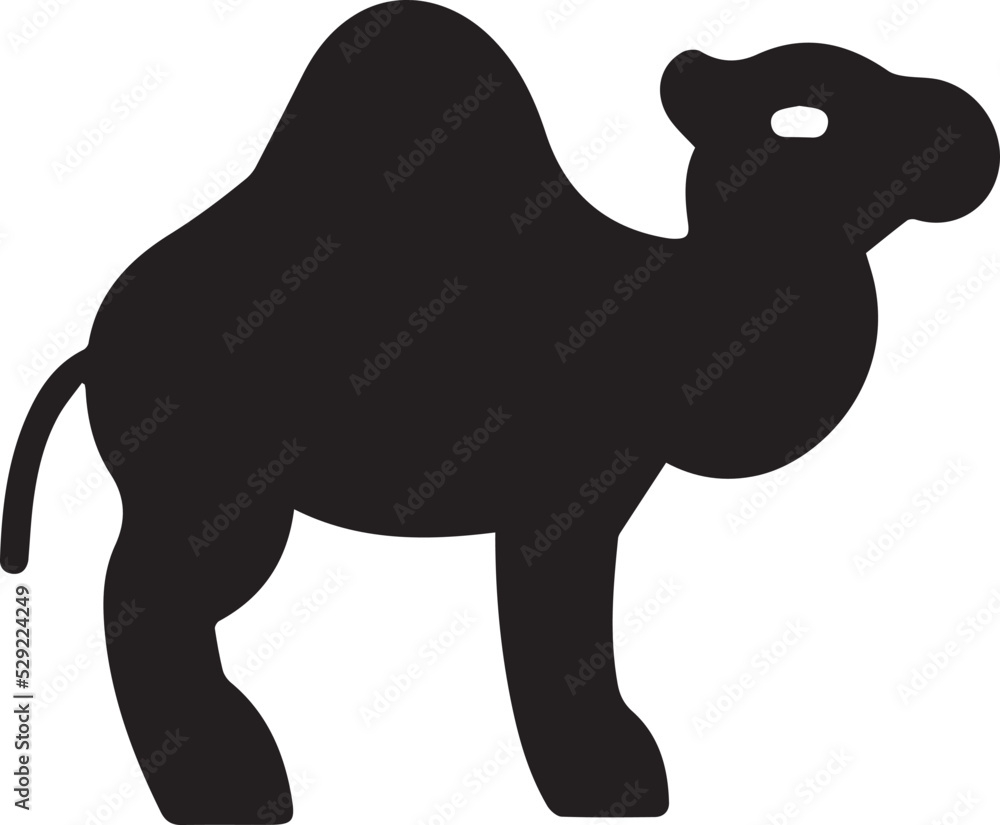 Camel graphic icon. Camel black sign isolated on white background ...