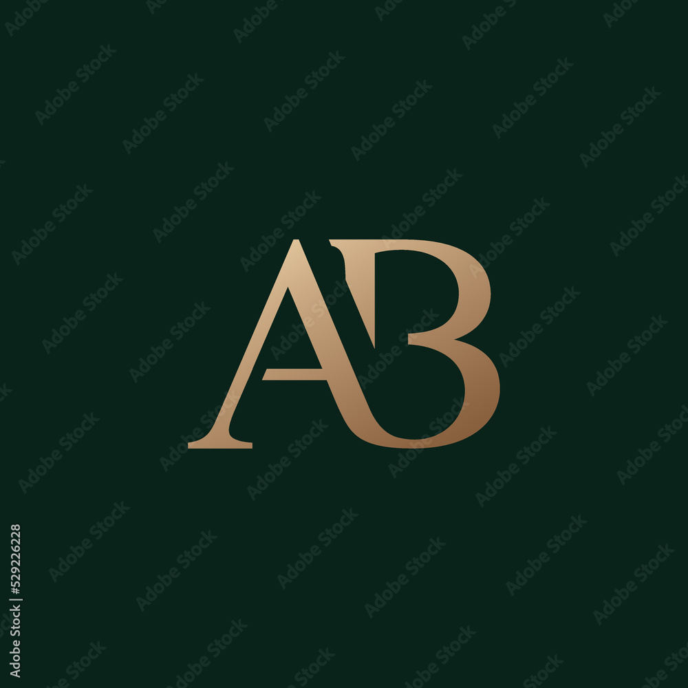 AB logo. Vector modern letter design concept Stock Vector | Adobe Stock