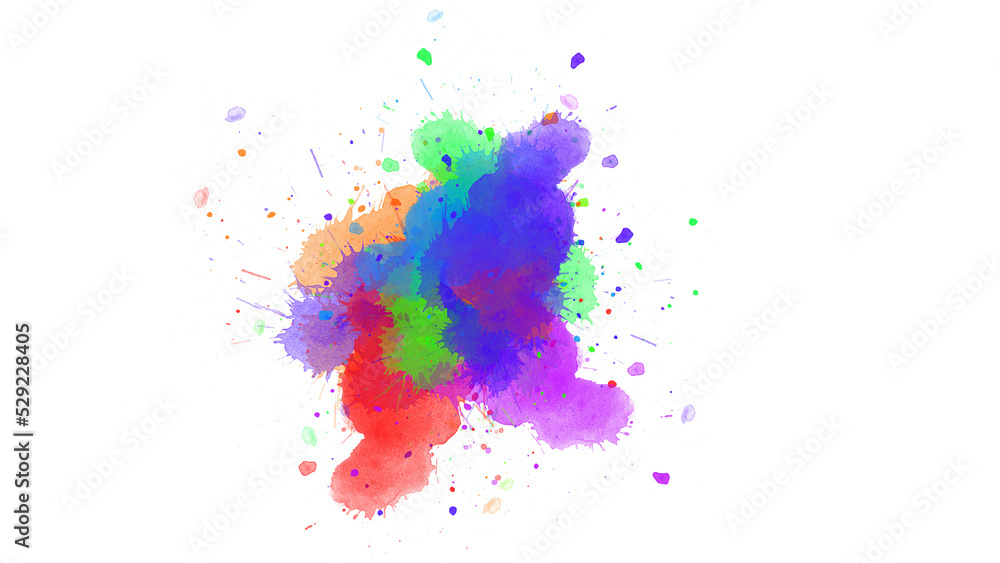 watercolor paint brush stroke. ink splash transition. Abstract inkblot ...